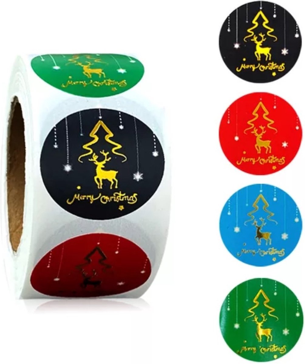 Kerststickers op rol - 500 stuks !! - Stickers Kerstmis - Sluitstickers ...