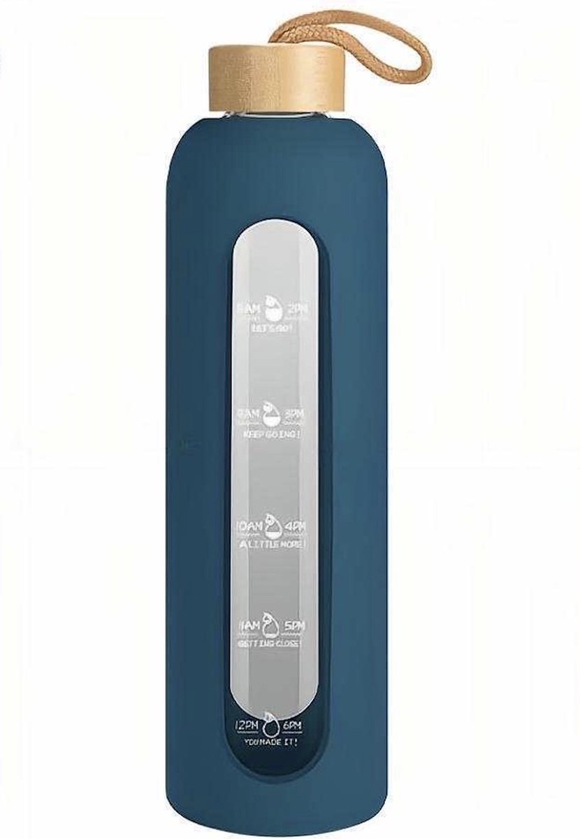 Drinkfles met tijdmarkering - Waterfles - 1 liter - Duurzaam ...