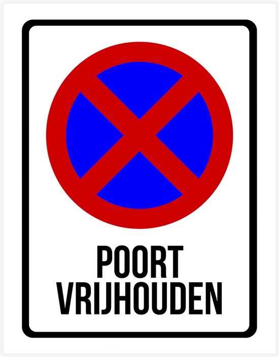 Set pictogrammen/ borden | "Poort vrijhouden" | Voordeel verpakking ...
