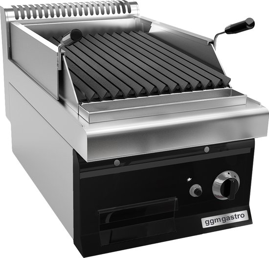 Lavasteen grill op gas - 7 kW - grillrooster kantelbaar incl. onderstel ...