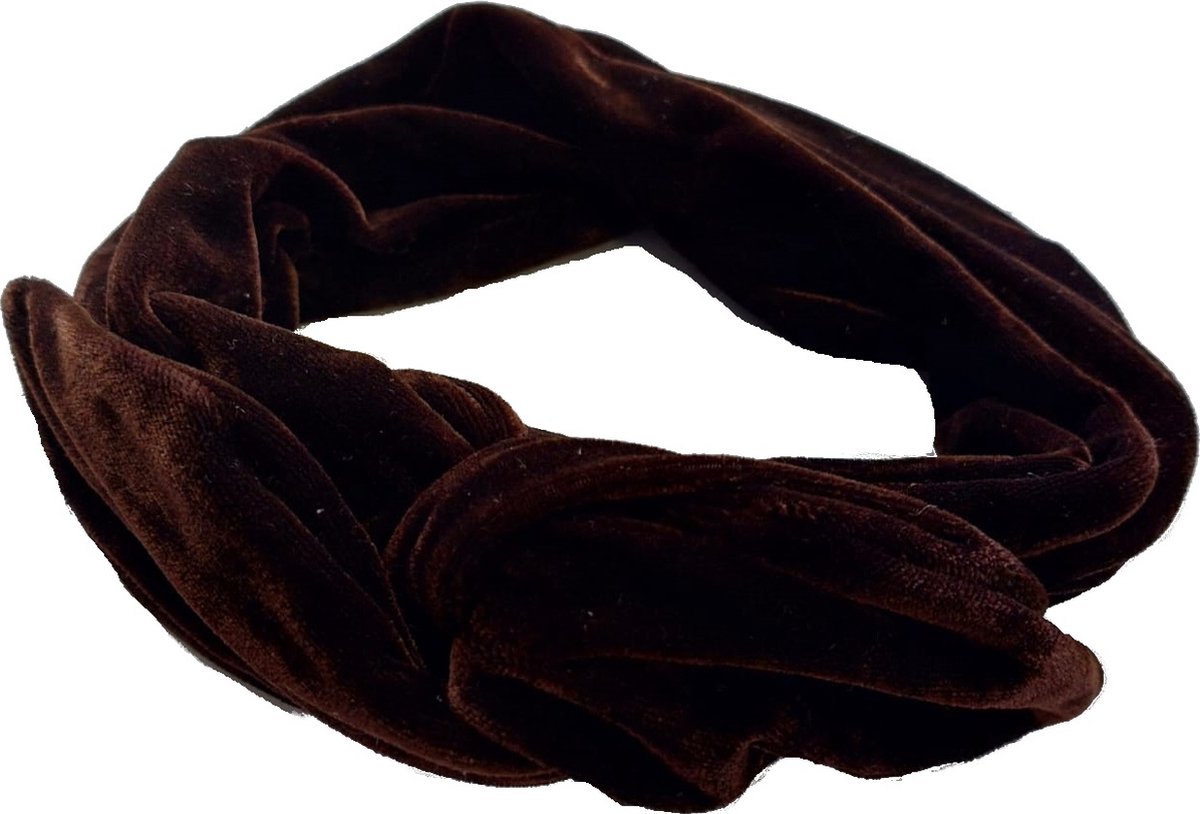 Haarband Velvet Effen - Hoofdband - Beugel met Fluweel - Donkerbruin | bol.com