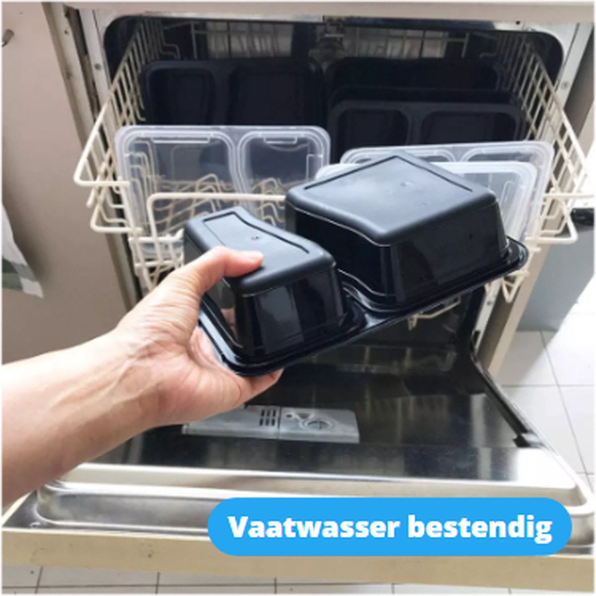 Meal Prep Bakjes - 6 Stuks - 2 Compartimenten - Vershoudbakjes - Meal ...