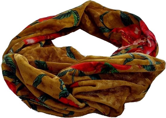 Haarband Velvet Bloemen - Hoofdband - Beugel met Fluweel - Bruin | bol