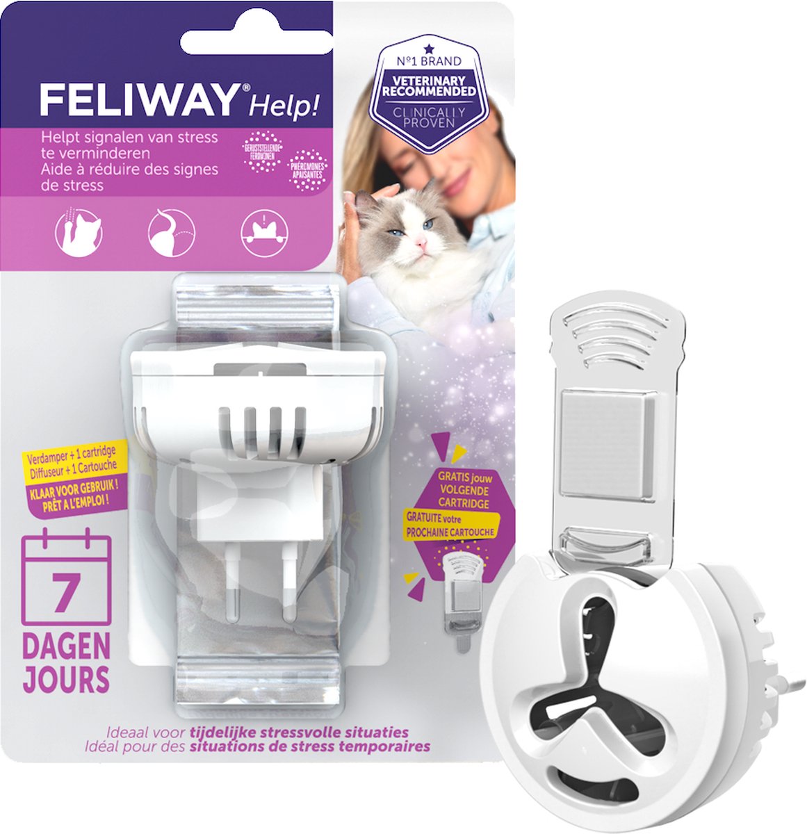 Feliway Help! - Verdamper + Cartridge - 7 dagen - Kat - Tijdelijke ...