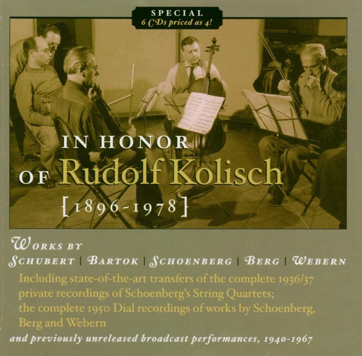Rudolf Kolish - In Honour Of Rudollf Kolisch (6 CD), Rudolf Kolish ...
