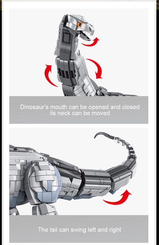 Jurassic Dinosaur World Pack Big Size Brontosaurus Dino Bricks MOC ...