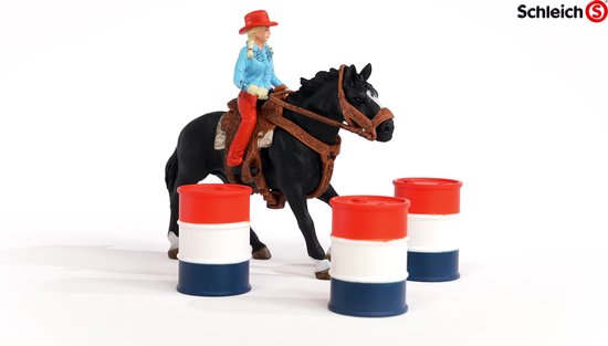 schleich FARM WORLD - Barrel racing met cowgirl - Kinderspeelgoed voor ...