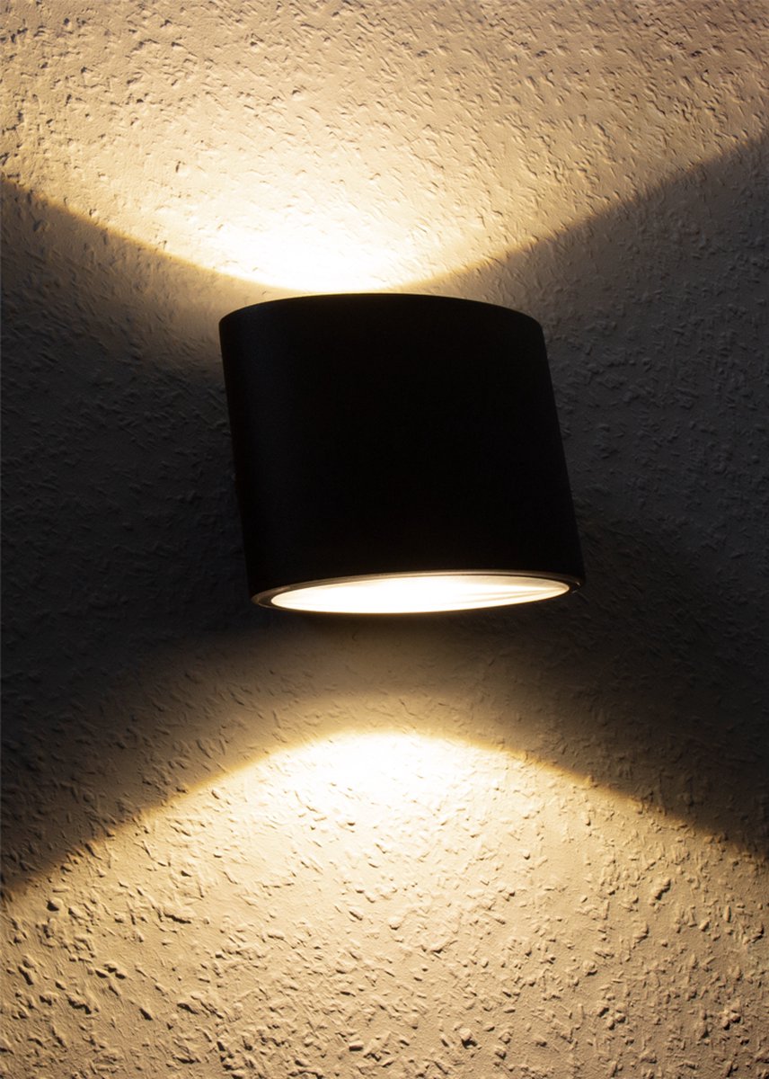 Deco WL-26 Aluminium wandlamp - Zwart - Voor binnen of buiten - 2x6W ...