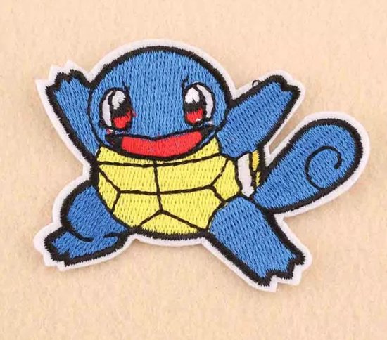 Squirtle strijk embleem - pokemon patch - patches - stof & strijk applicatie - happy... | bol.com