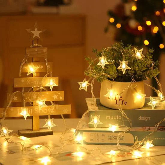 Led lampjes slinger - Sterretjes - 5 meter - 50 lichtjes - Warm white ...