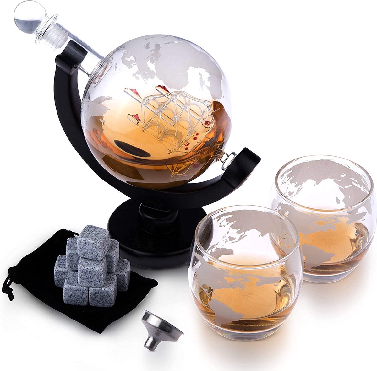 Whiskey karaf - Luxe whiskey set met karaf en glazen - whiskey cadeau ... Whiskey karaf - Luxe whiskey set met karaf en glazen - whiskey cadeau ...
