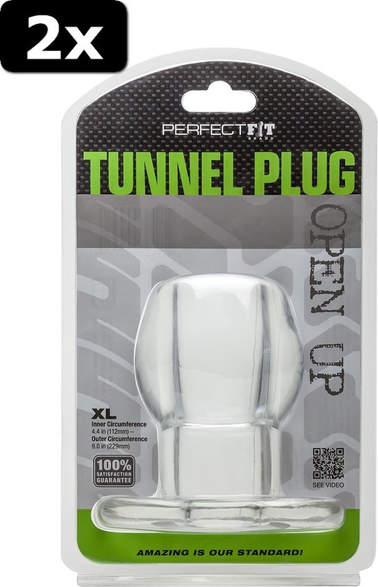 2x Tunnel Plug - X- Large - Transparent | bol