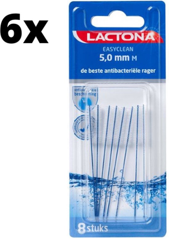 Lactona Ragers EasyClean M 5.0mm Blauw - 6 x 8 stuks ...
