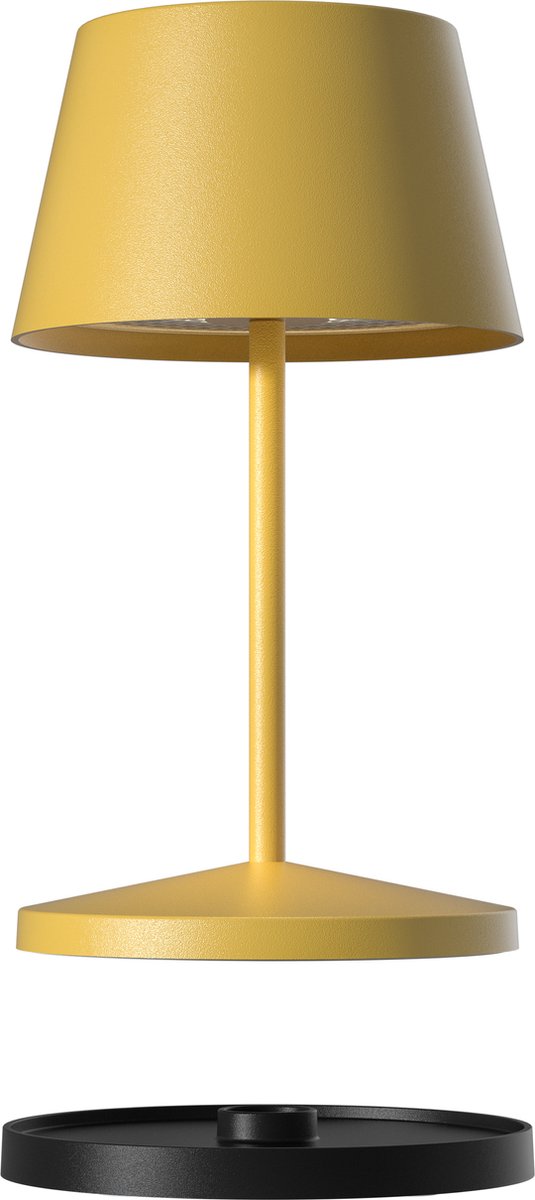 Seoul Acculamp 2.0 Geel – rond -met accuvoet | bol.com