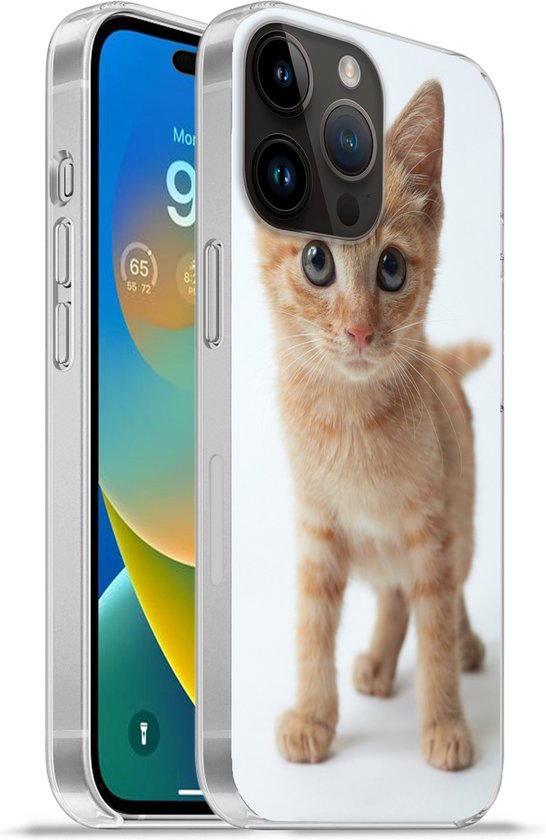 Apple iPhone 14 Pro Max hoesje - Kat - Rood - Kitten - Meisjes ...