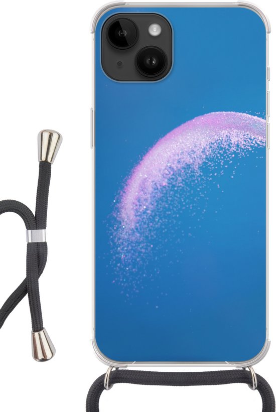 Apple iPhone 14 - Crossbody Case - Roze - Golf - Abstract - Siliconen ...