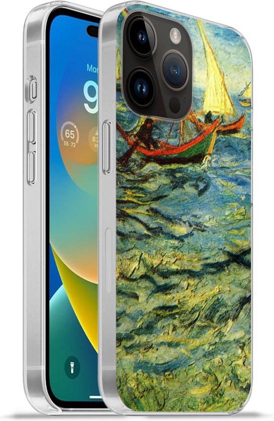 Apple iPhone 14 Pro Max hoesje - Vissersboten op zee - Vincent van Gogh ...