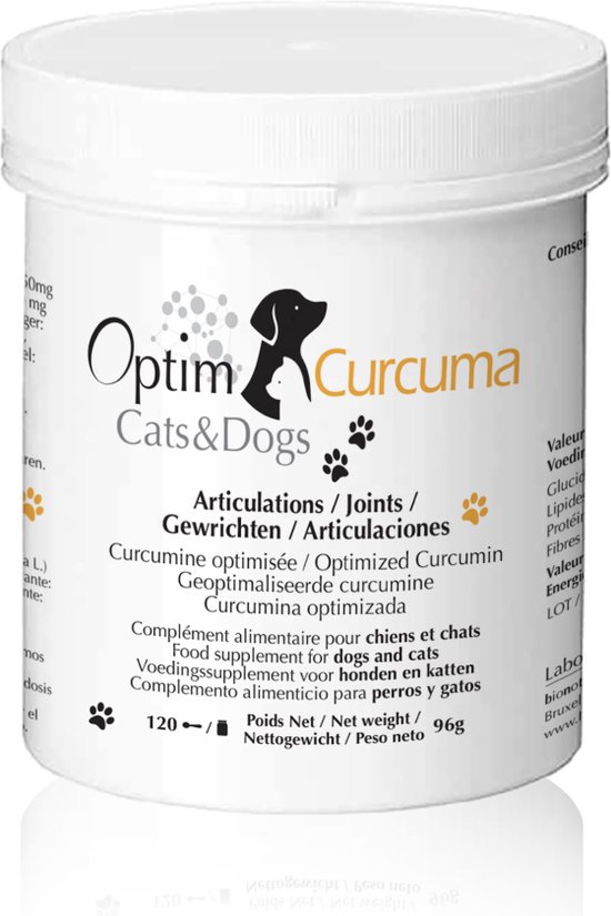 Optim Curcuma Cats & Dogs - poeder 90gr - Kurkuma voor honden, katten ...