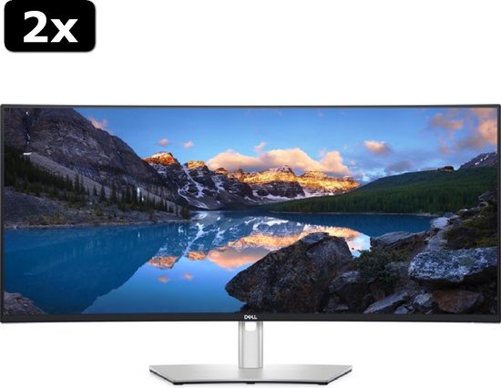 2x Dell UltraSharp U3821DW - WQHD Ultrawide IPS Monitor - 38 inch | bol