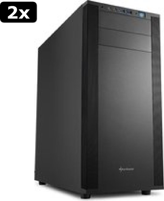 2x Sharkoon M25-V - PC Behuizing - Zwart | bol
