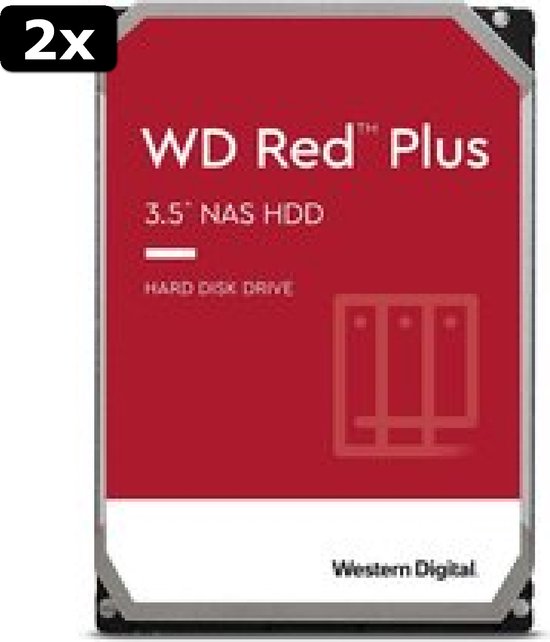 2x WD Red‚Ñ¢ Plus - Interne harde schijf NAS - 14TB - 7200 rpm - 3.5 ...