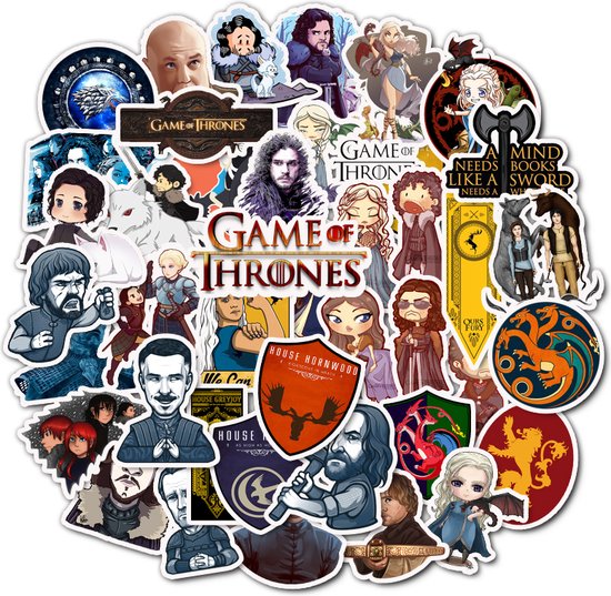 Game of Thrones Stickers - set 50 stuks - Laptop Stickers ...