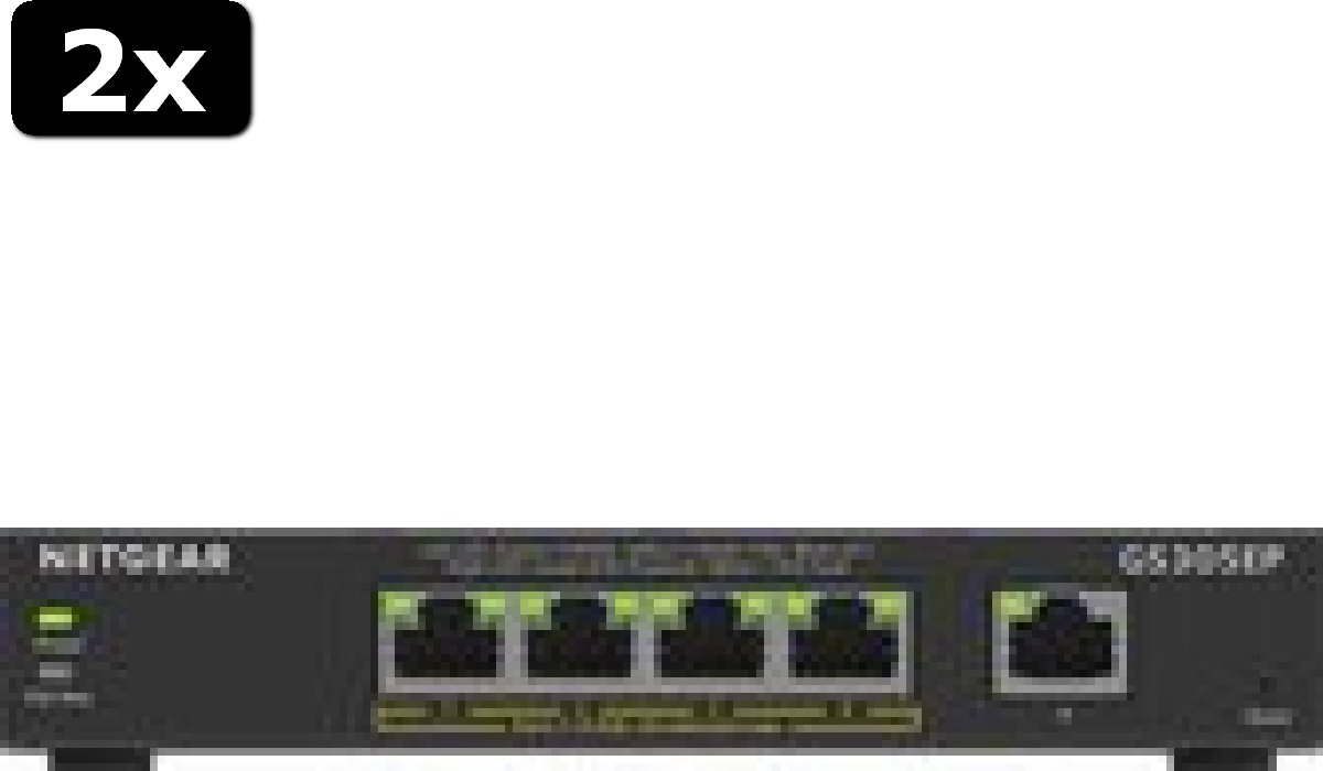 2x Netgear GS305EP - Netwerkswitch - Smart Managed Plus - 5 poorten ...