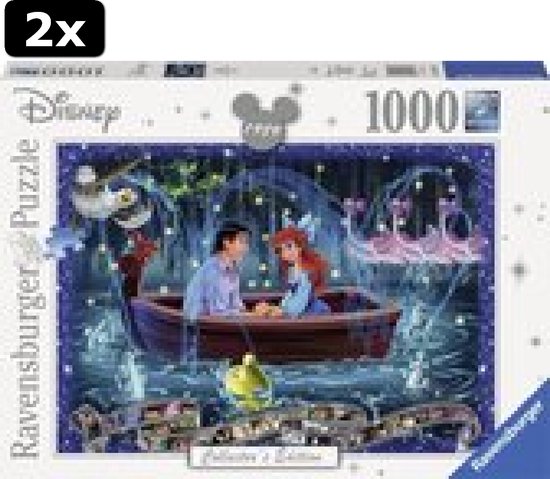 2x Ravensburger puzzel Disney Ari√´l - Legpuzzel - 1000 stukjes | bol