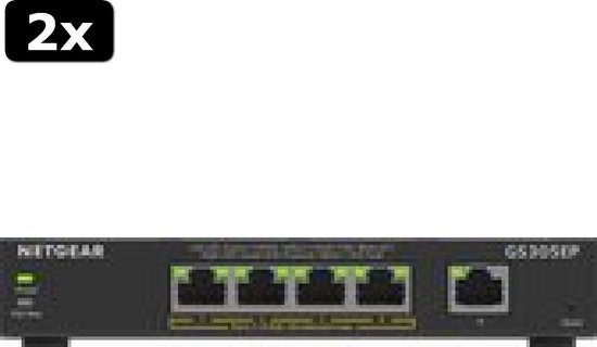 2x Netgear GS305EP - Netwerkswitch - Smart Managed Plus - 5 poorten | bol