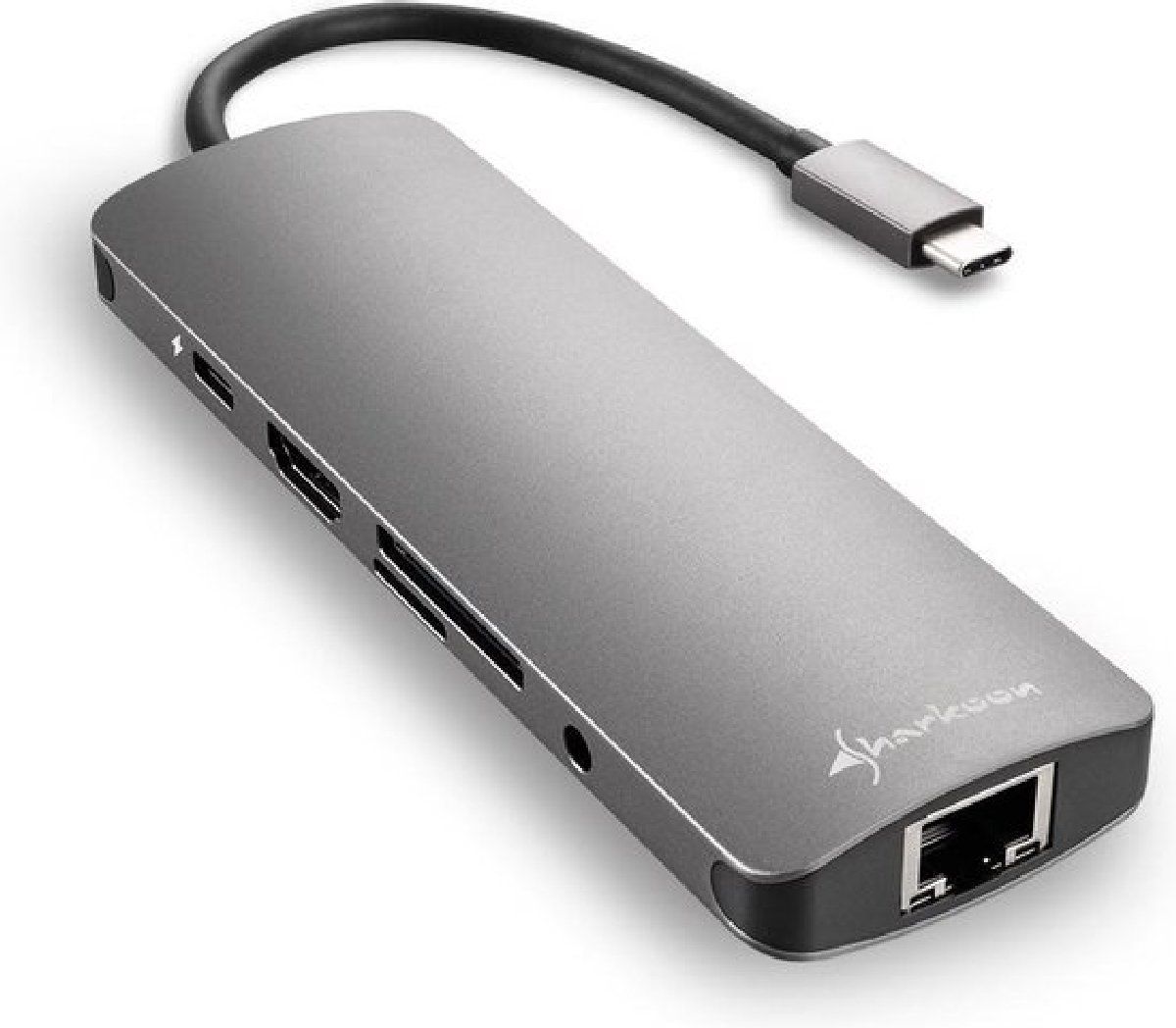 Shark USB 3.0 Type C Combo Adapter grey | bol.com