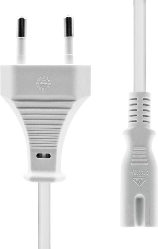 ProXtend PC-CC7-010W, 10 m, Netstekker type C, C7 stekker, H03VVH2-F ...