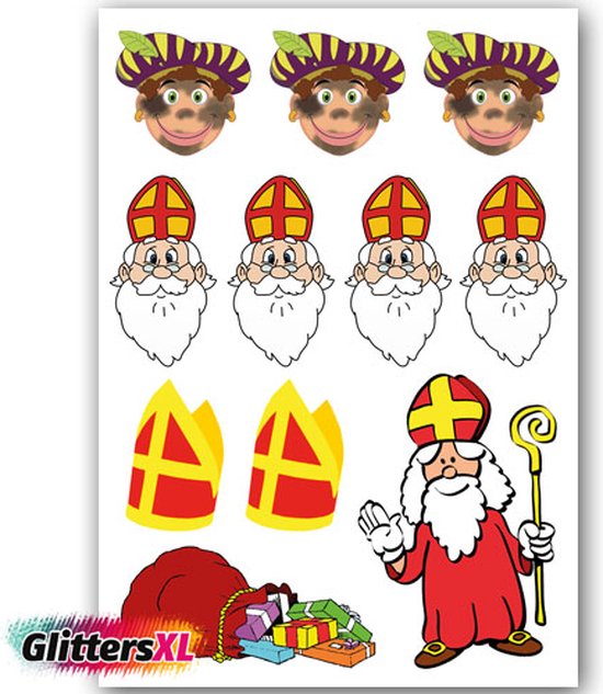 GlittersXL - Temporary Tattoo Sinterklaas #2 (A5 formaat) [Neptattoo ...