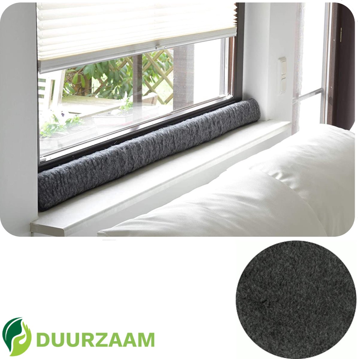 Tochtstopper raam 120CM - tochtstrip tochtband kozijn - tochtkussen ...