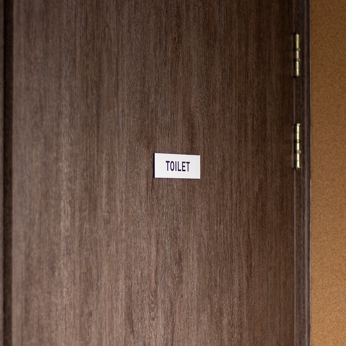 Plaque de porte - WC - Rectangle - Wit avec Zwart - 45 x 155 mm ...