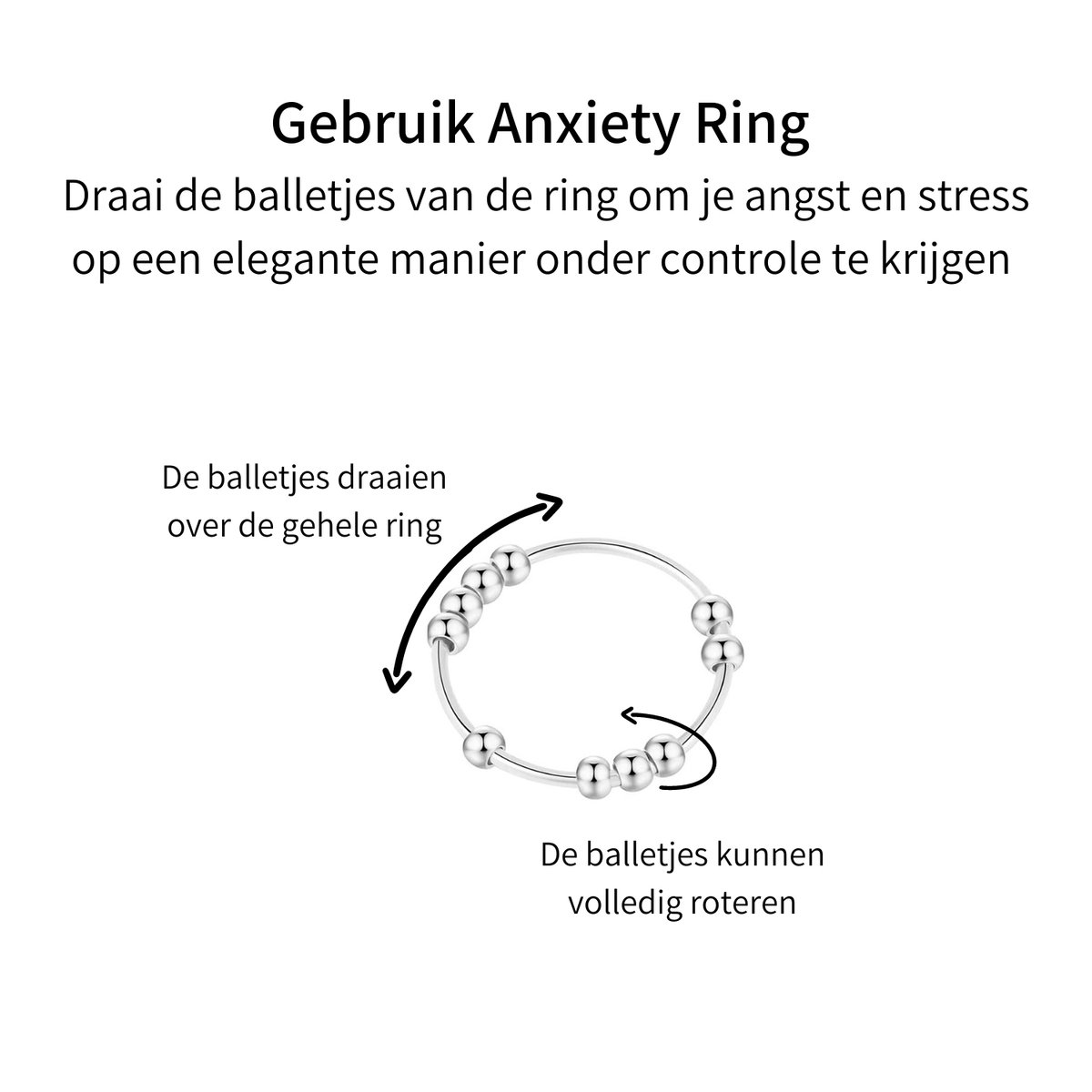 Anxiety Ring - Stress Ring - Fidget Ring - Anxiety Ring For Finger ...