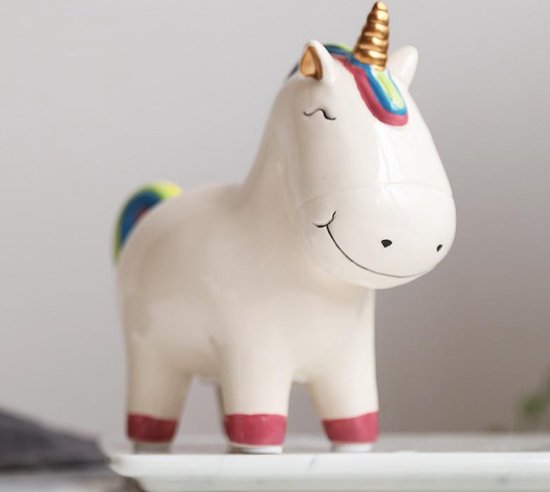 Eenhoorn Spaarpot - Unicorn Spaarpotje - Porselein | bol.com