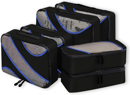 TravelTime® - Packing Cubes - Set van 6 - 3 Maten - voor Koffer, Bagage ...