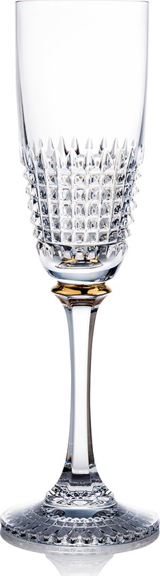 ROGASKA 1665 - Diamond Gold Kristallen Champagneglazen - set van 2 ...