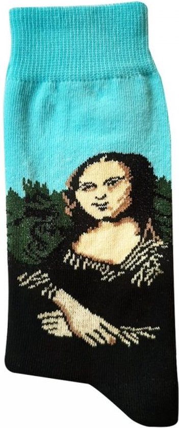 Sockston Socks - Mona Lisa Socks - Green - Grappige Sokken - Vrolijke ...