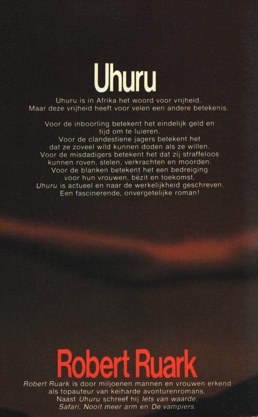 Uhuru, Robert Ruark | 9789060570937 | Boeken | bol