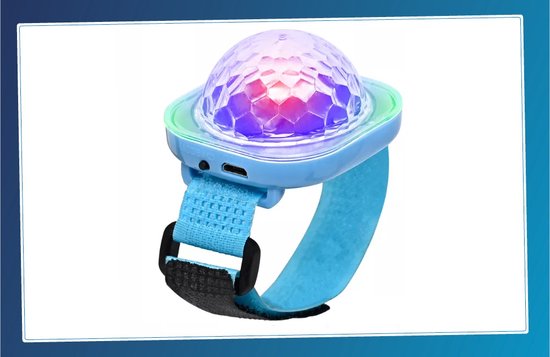 Disco-Watch // Disco Horloge // Mini Discobol - Kleur: Blauw - Dé ...