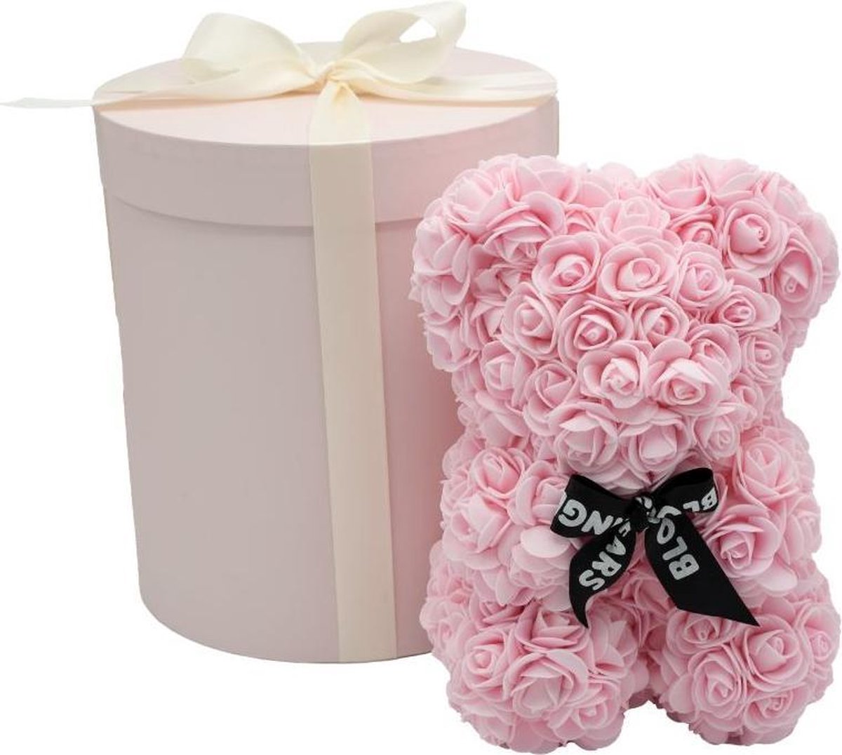 Bloomingbears Rose Bear - Roze mini Rosebear met luxe roze geschenkdoos ...