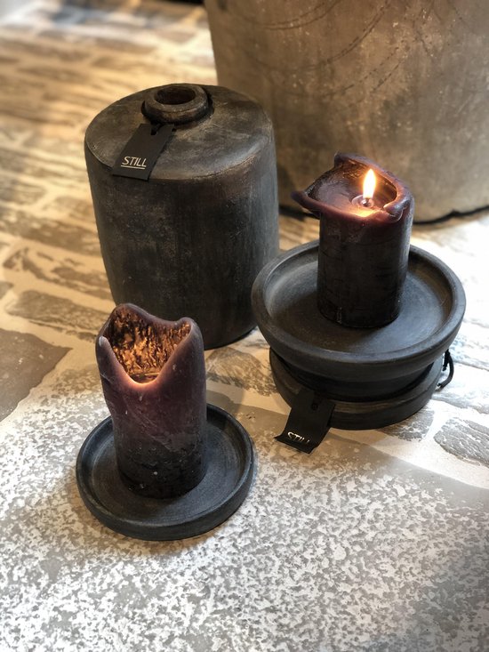 Bottle L black vintage Still Collection - Fles vaasje zwart vintage 21 ...