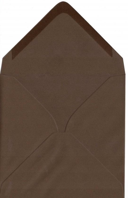 Cards & Crafts Luxe enveloppe - Chocolat Bruin, vierkant 14x14 cm - 110 ...