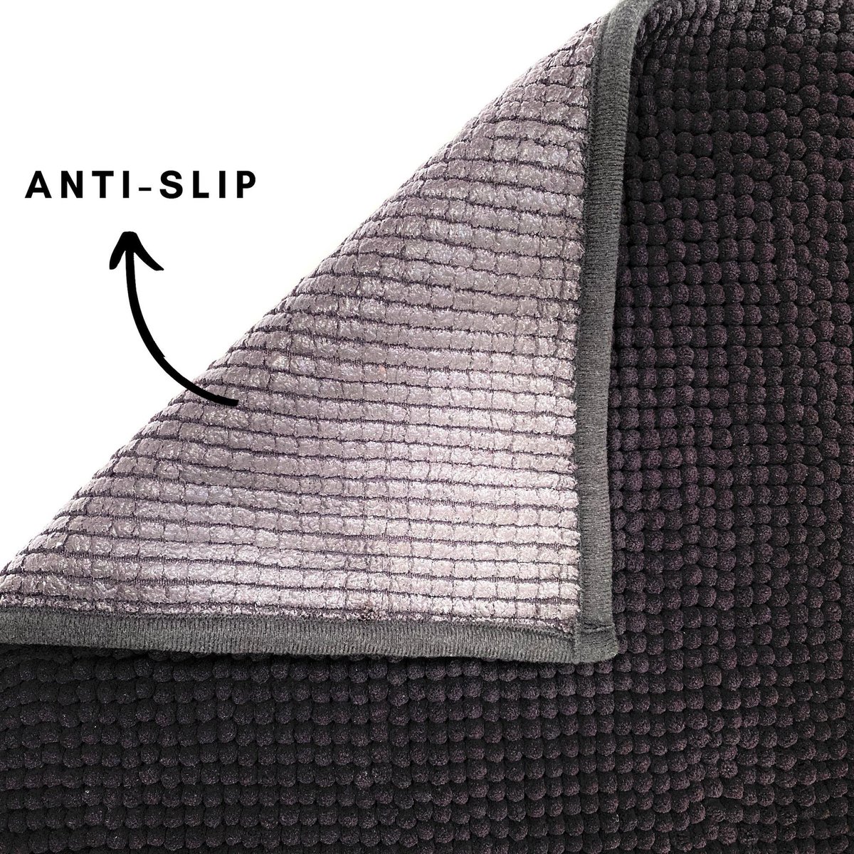 Lucy's Living Luxe badmat POL Black– 60 x 90 cm - zwart - badkamer mat ...