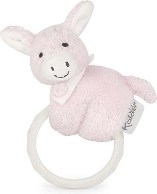 Kaloo Les Amis Baby - Ezel met bijtring roze | bol.com
