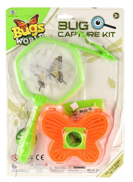 Bugs world - Insecten vangset - Netje, pinset, bughouder en insecten ...