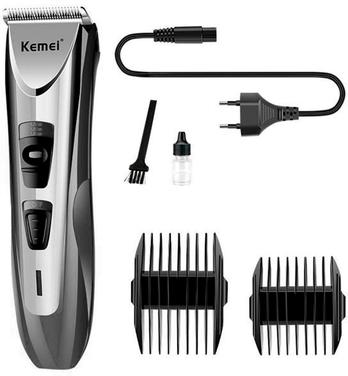 Kemei Elektrische TONDEUSE SET Kit 6-in-1 - Trimmer en tondeuse ...