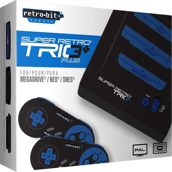 Super Retro Trio Plus HD Royal Blue - EU - Retro-Bit | bol