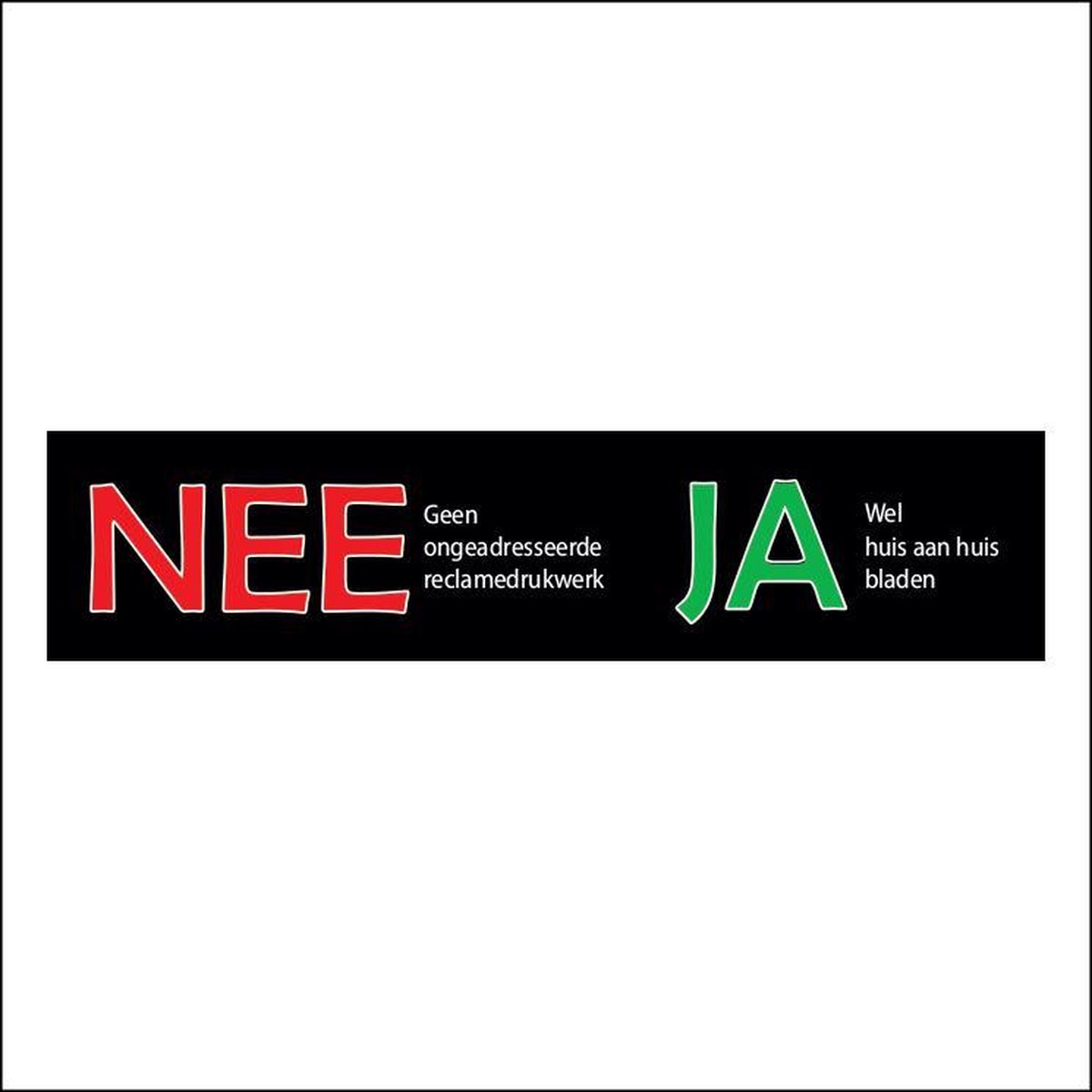 Ja nee sticker brievenbus - Brievenbus sticker ja nee - nee ja sticker ...